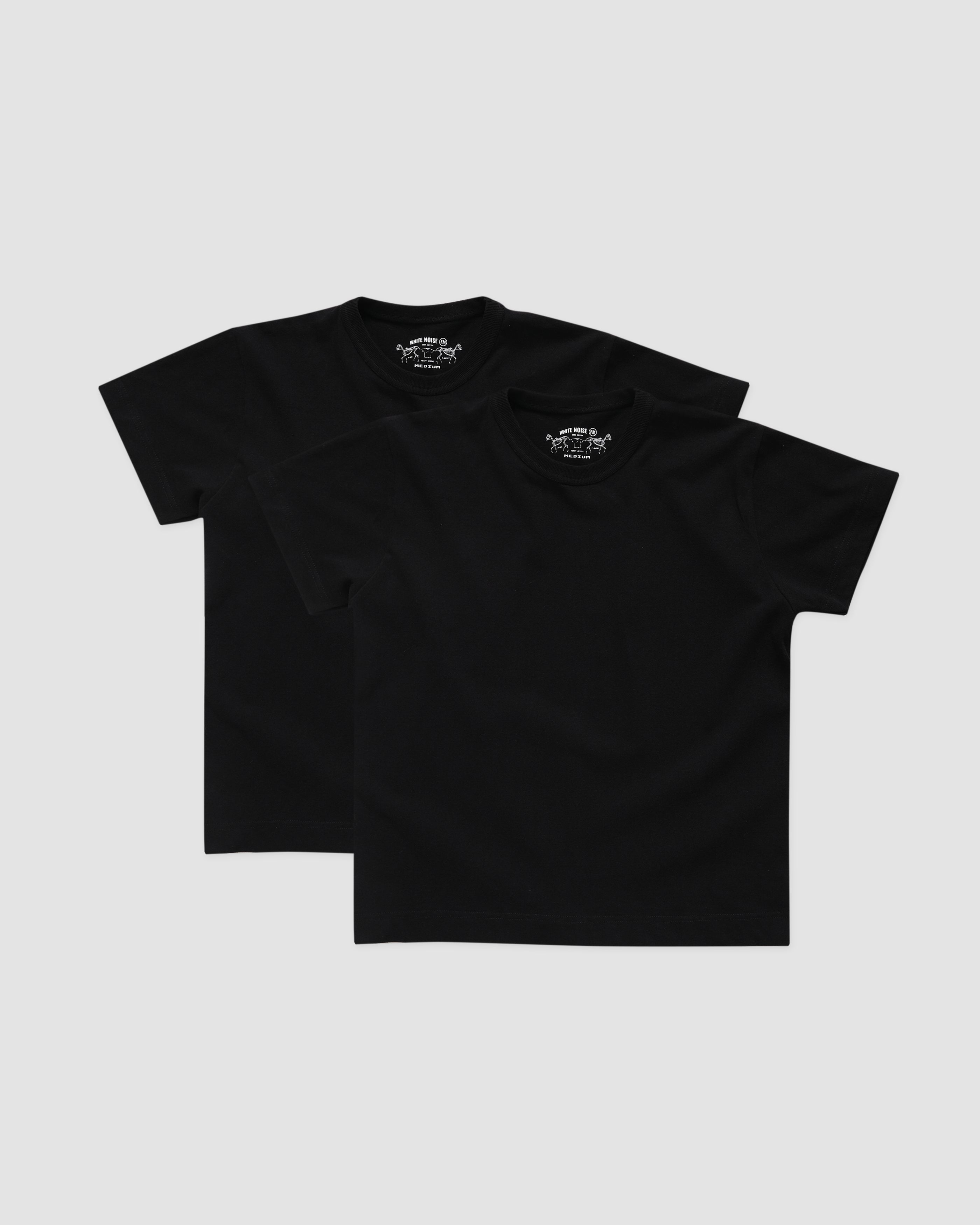 Fitted Tees - Pack of 2 (Black) – WHITE NOISE FM