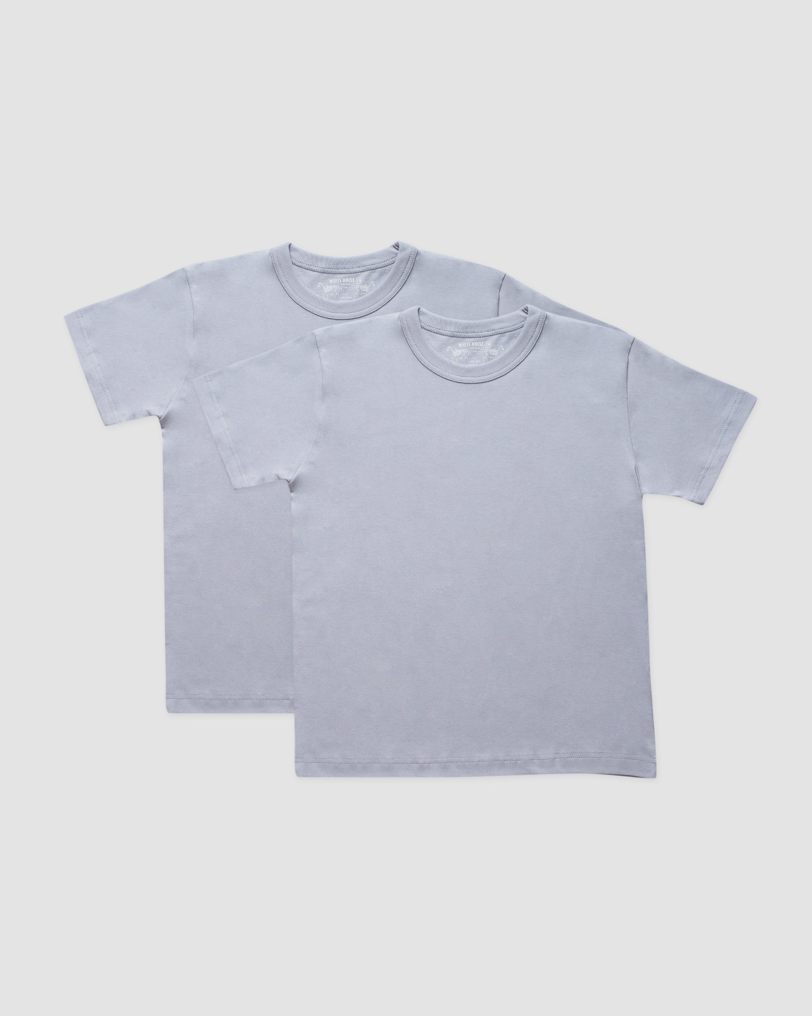 Fitted Tees - Pack of 2 (Lunar Grey) – WHITE NOISE FM